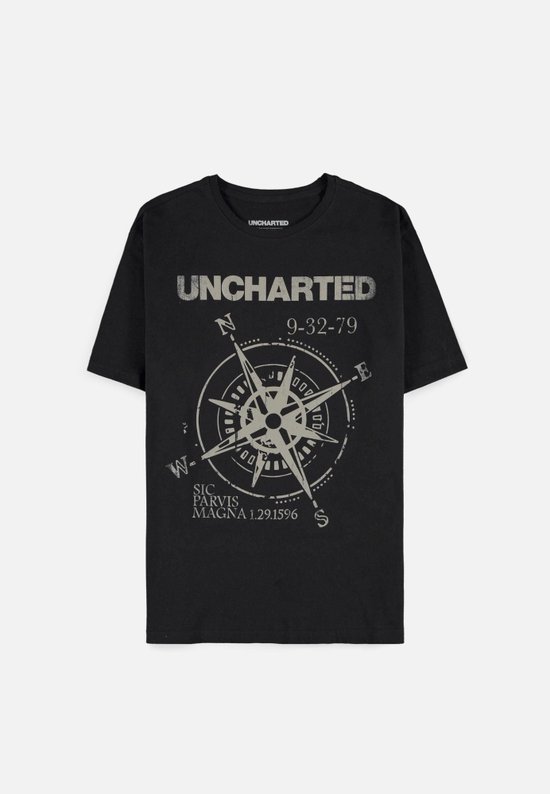Uncharted - Compass Heren T-shirt - L - Zwart | bol