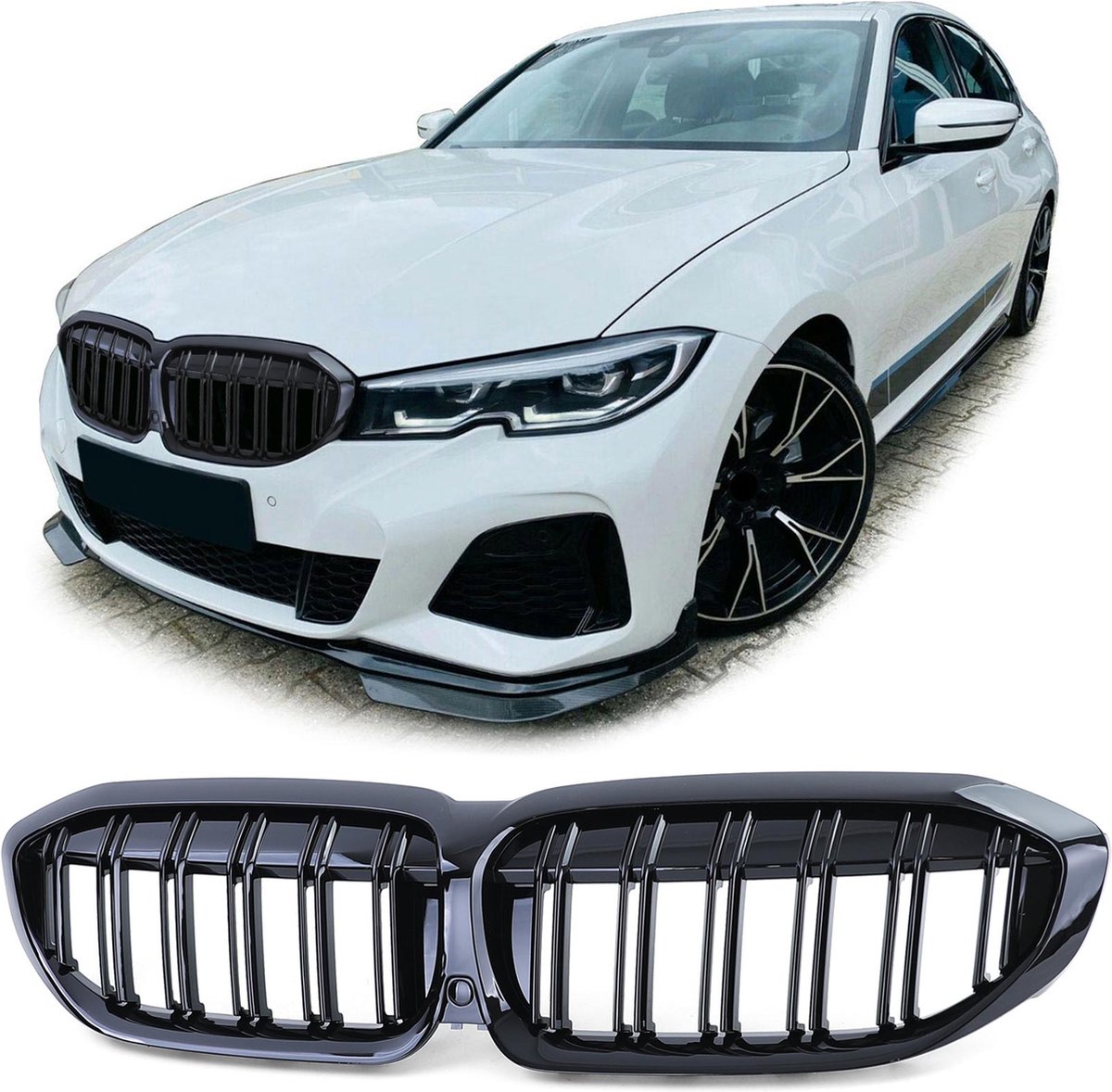 Sport Grill Nieren Bmw 3 Serie G20 G21 Glans Zwart M Look 320 330 340 Styling Dubbele... | bol.com