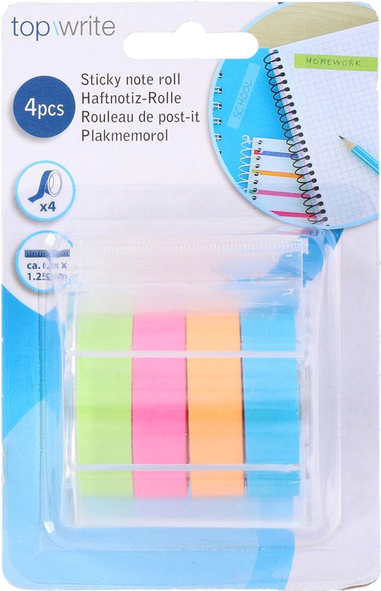 Lifetime Plak-memo rol - Gekleurd | bol