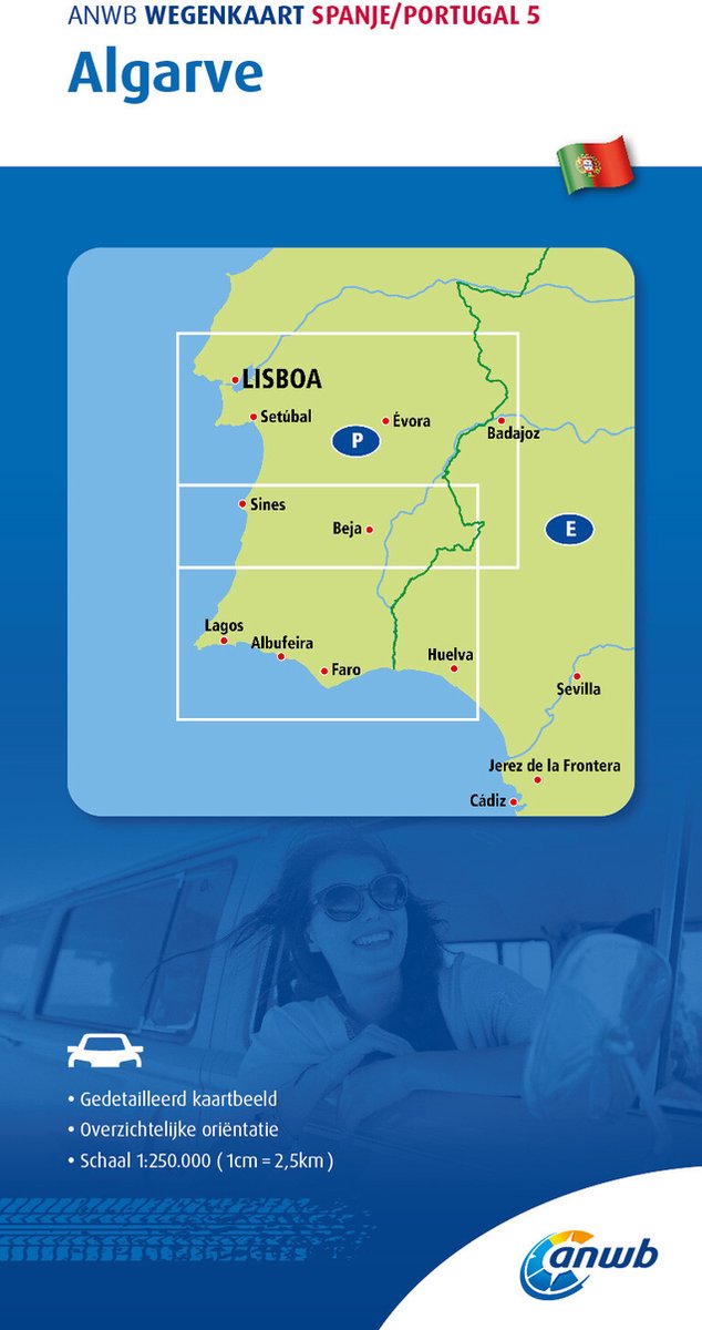 ANWB wegenkaart - ANWB*Wegenkaart Spanje/Portugal 5. Algarve | bol.com