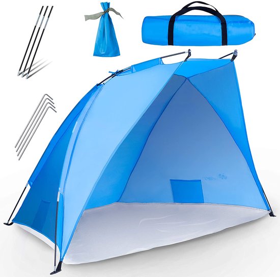 Sens Design Strandtent - windscherm strand - Blauw | bol.com