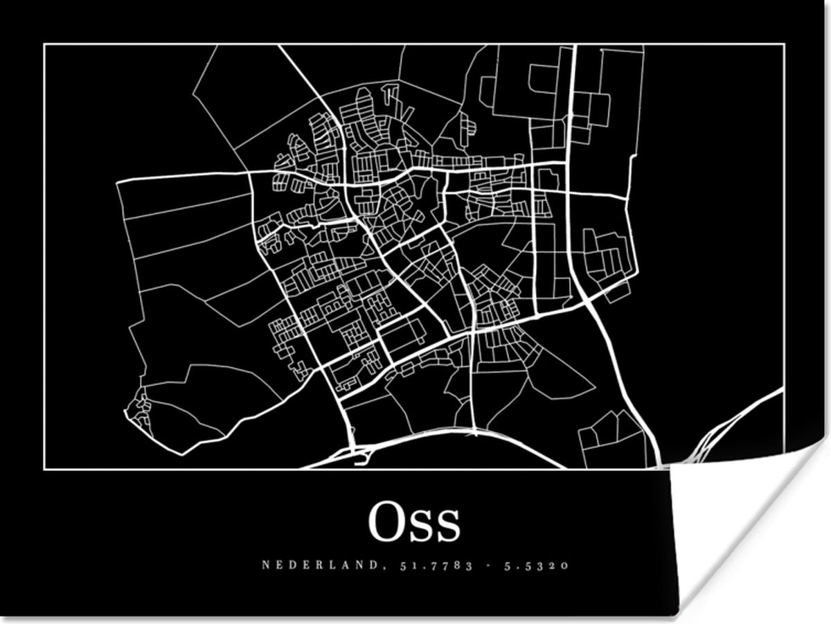 Poster Oss - Plattegrond - Stadskaart - Kaart - 40x30 cm | bol.com