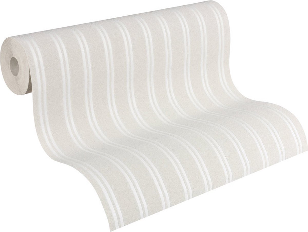 Strepen behang Profhome 966919-GU overschilderbaar vliesbehang ...