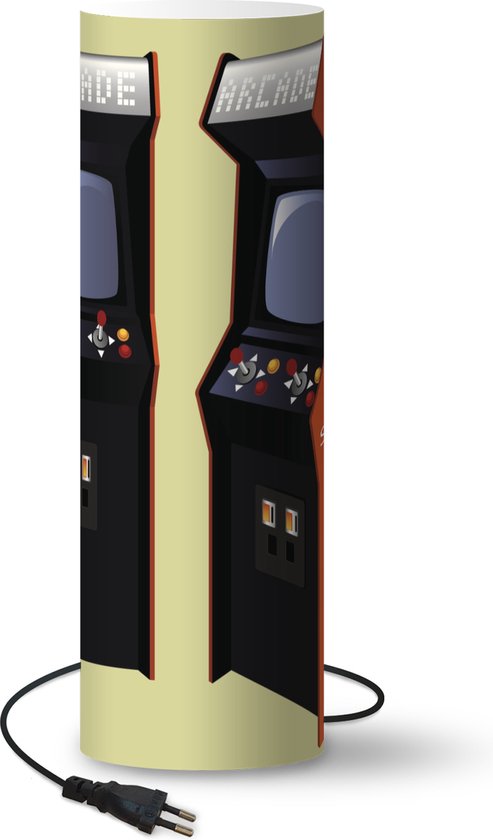 Lamp - Nachtlampje - Tafellamp slaapkamer - Games - Arcade - Rood - 60 ...