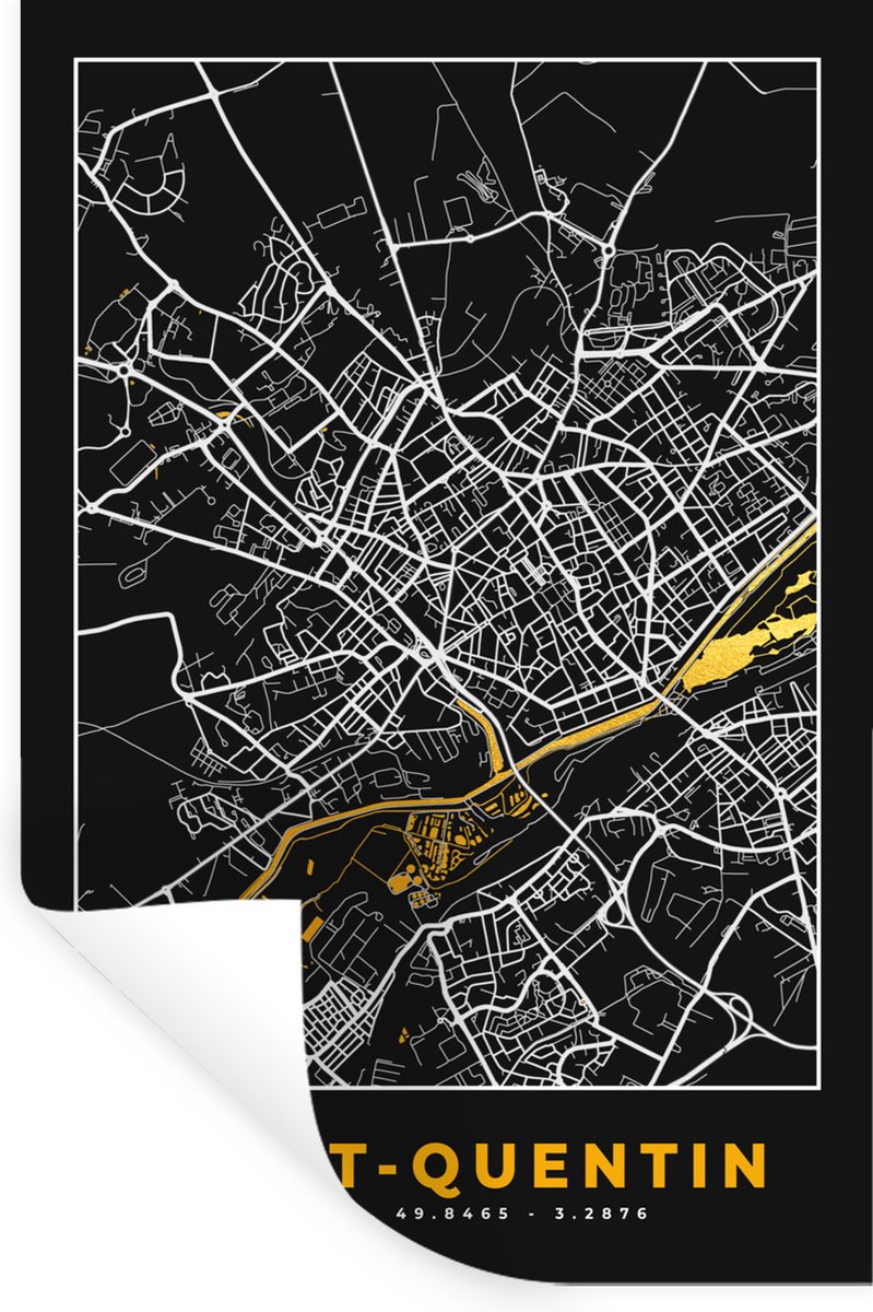 Stickers muraux - France - Carte - Carte - Saint-Quentin - Plan de ...