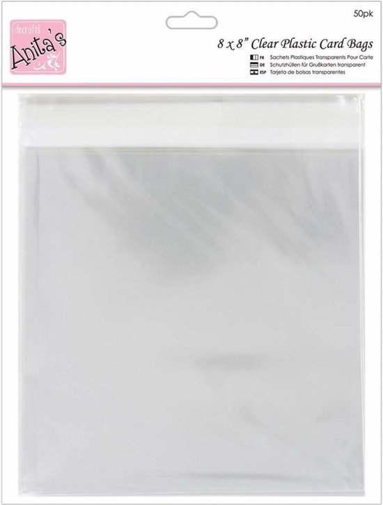 Clear Plastic Card Bags 8x8 Inch (50pk) (ANT 1651009) | bol