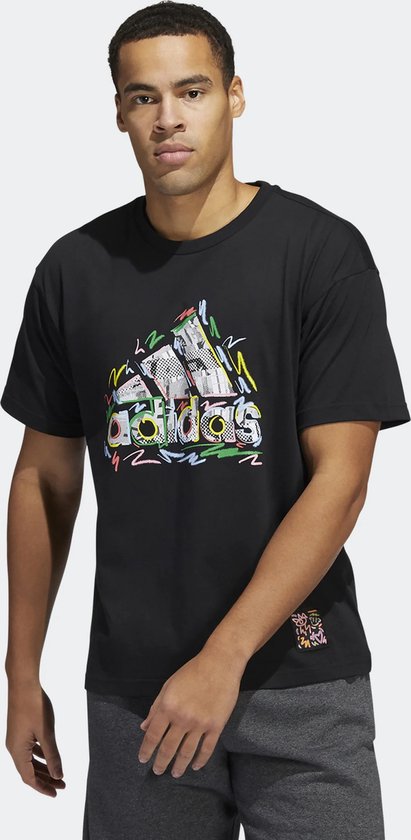 Adidas - Pride Shirt - Zwart/multi | bol.com