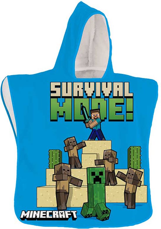 Minecraft Poncho, Survival Mode - 50 x 100 cm - Polyester | bol.com