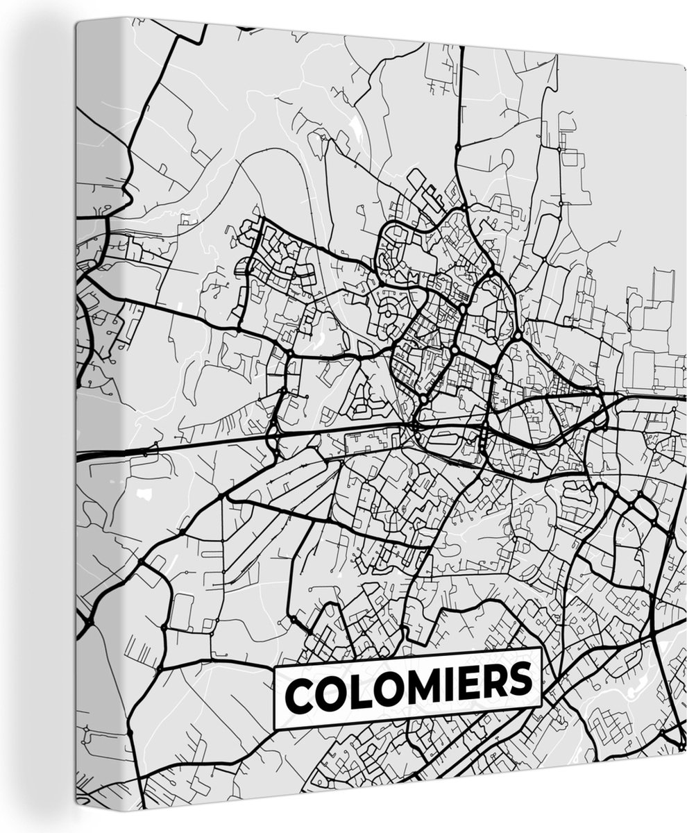 Peinture sur toile France - Colomiers - Plan de Ville - Plan - Carte ...