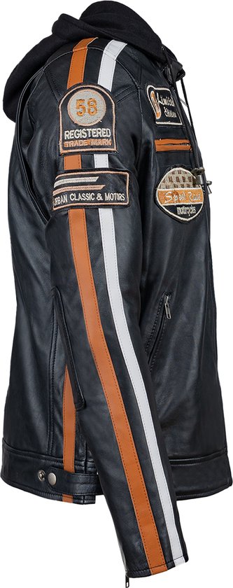 Urban 5884® - Fifty Eight - Heren Motorjas - Lamsleer – Afneembare ...