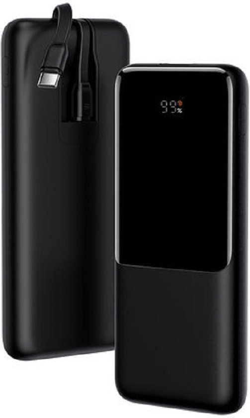 Baseus 10000mAh Powerbank Elf - Type C - 22,5W met Type C en Lightning kabels... | bol.com