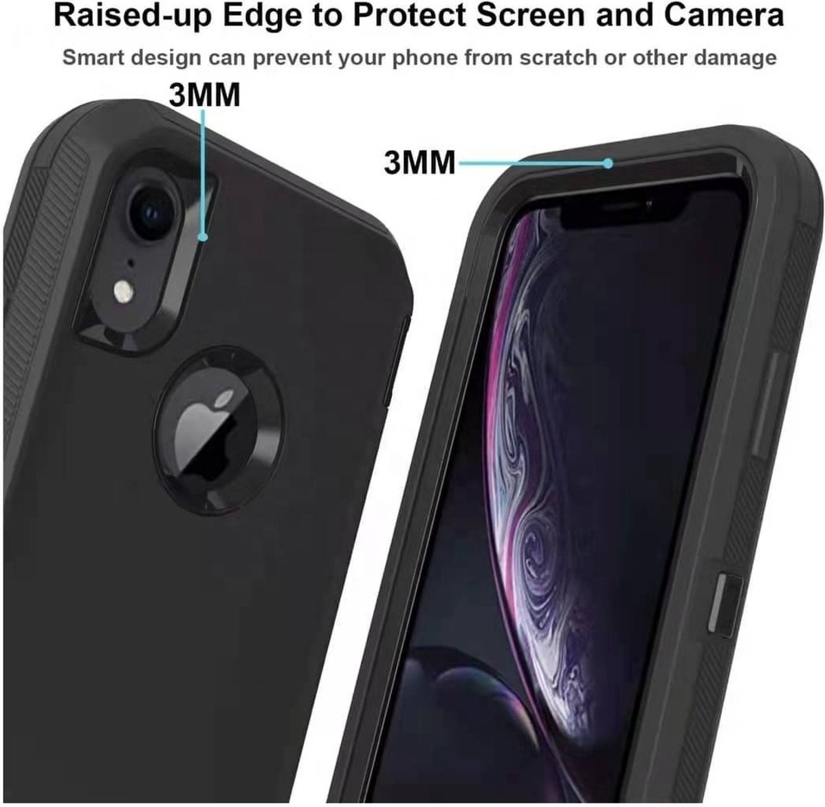 Mobiq - Rugged Defender iPhone 11 Pro Hoesje - zwart | bol.com