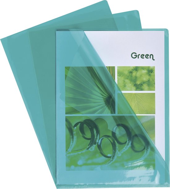 Pak van 100 L mappen - gladde PVC 13/100e - A4 - Groen | bol.com