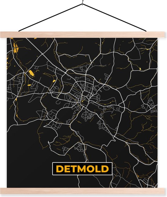 Schoolplaat - Detmold – Stadskaart – Gold – Plattegrond – Stadskaart ...