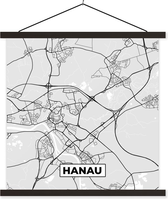 Posterhanger incl. Poster - Schoolplaat - Plattegrond - Hanau - Kaart ...