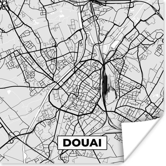 Poster Kaart - Stadskaart - Douai - Plattegrond - Frankrijk - 30x30 cm ...