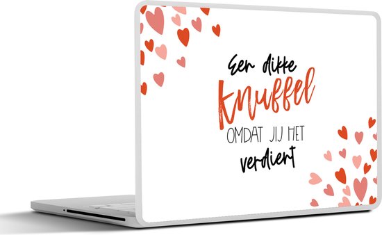 Laptop sticker - 14 inch - Beterschap - Quote - Knuffel - 32x5x23x5cm ...