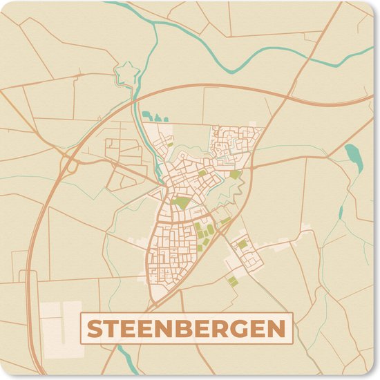 Muismat Klein - Steenbergen - Plattegrond - Kaart - Stadskaart - 20x20 ...