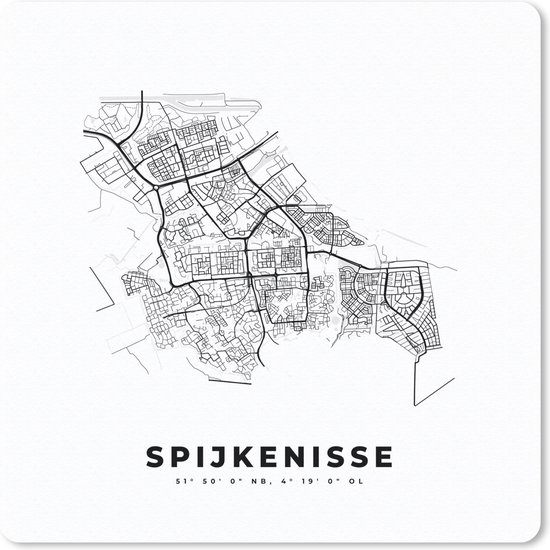 Muismat - Kaart – Plattegrond – Stadskaart – Spijkenisse – Nederland ...