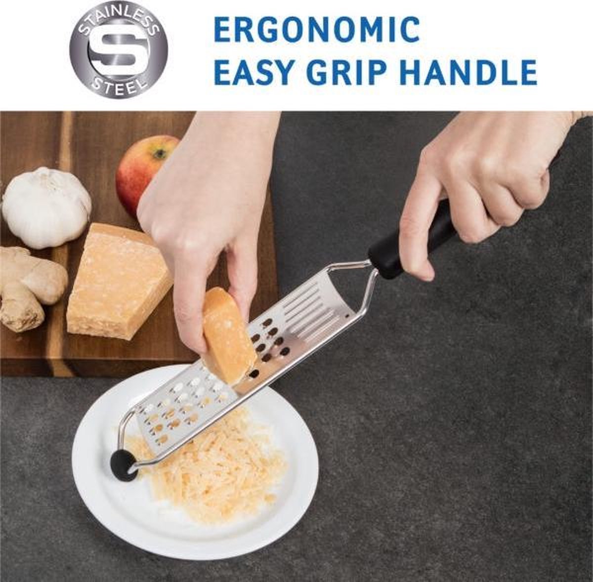 Zester Rasp Met Ergonomische Handgreep - Handrasp Keuken Rasp Schaaf ...
