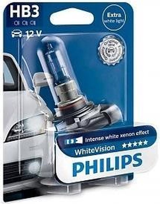 Philips WhiteVision 3700k blister 1 lamp - HB3 | bol