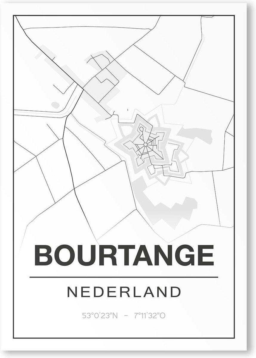 Poster/plattegrond BOURTANGE - 30x40cm | bol.com