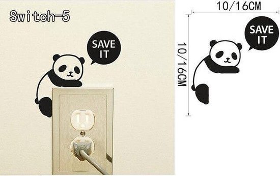3D Sticker Decoratie DIY Grappig Leuke Dieren Goedkoop Schakelaar Stickers Wall Art... | bol.com