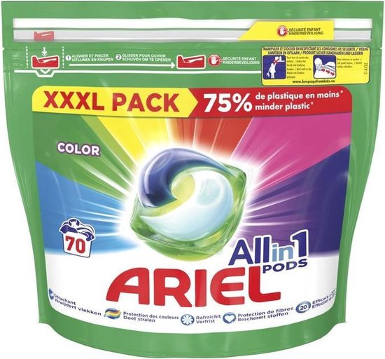 Ariel Pods Color All in One - 70 Stuks | bol