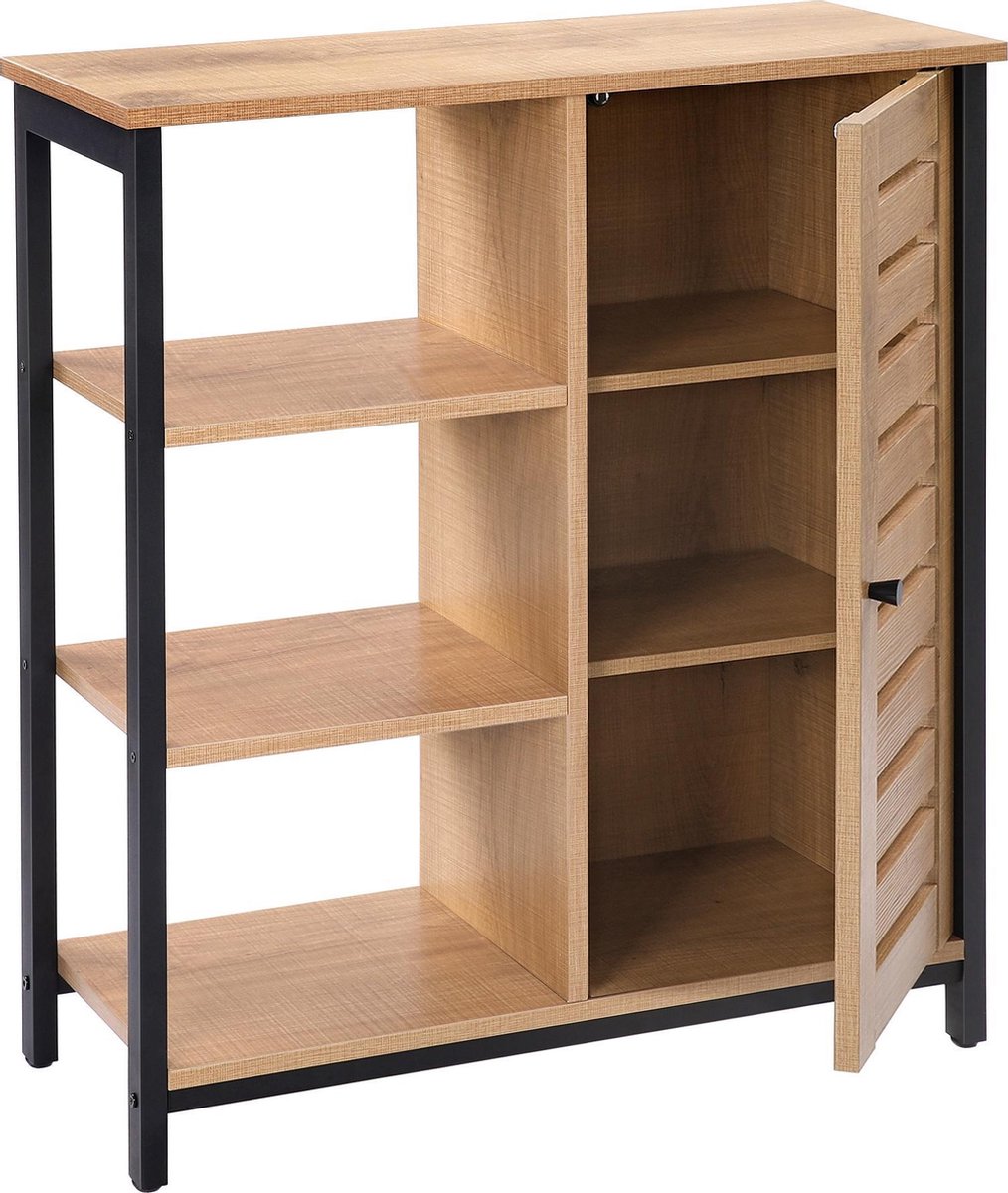 Dressoir, keukenkastje met 3 open rekken, Kast voor woonkamer, hal ...
