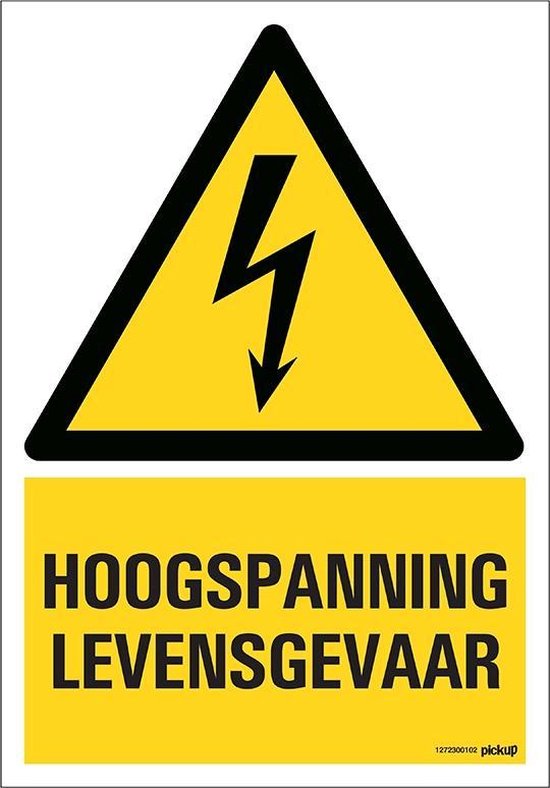 Pickup bord 23x33 cm Combinatie - Hoogspanning levensgevaar | bol