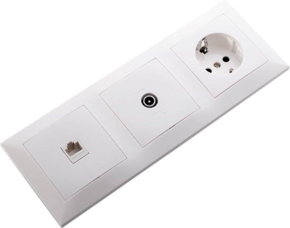 UTP RJ45 Stopcontact - Coax Contactdoos - Wandcontactdoos - Aigi Cika ...