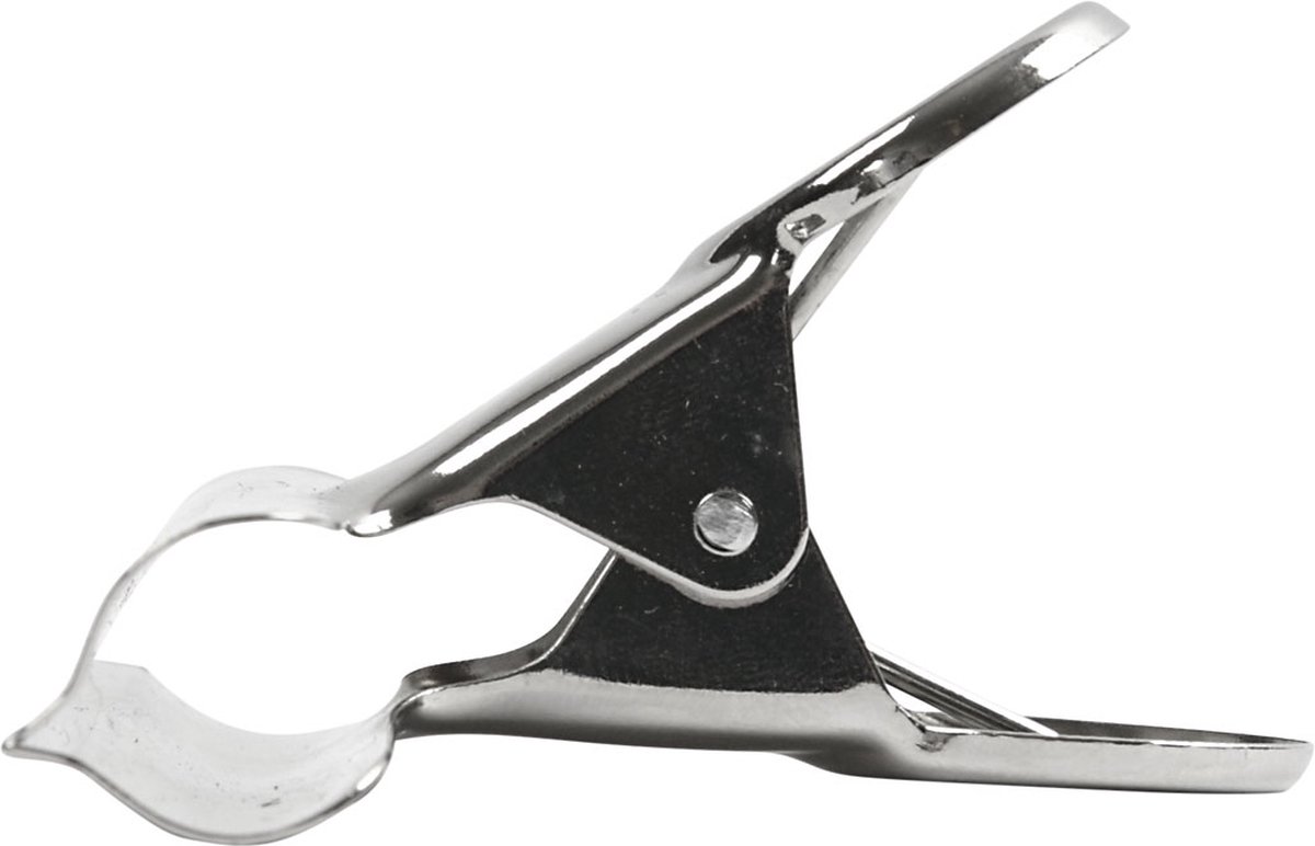 Metalen klem, B: 7,5 cm, zilver, 6 stuk/ 1 doos | bol