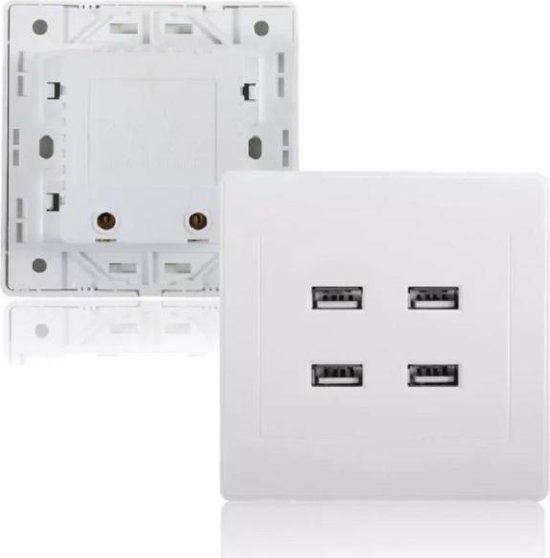 4 X USB inbouw stopcontact - USB - Stopcontact paneel USB- 36V - MAX ...
