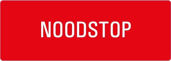 Brandbestrijding noodstop sticker 210 x 74 mm | bol