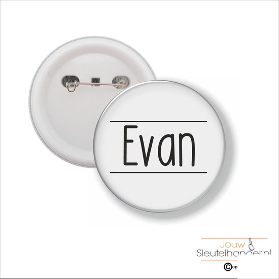 Button Met Speld 58 MM - Evan | bol.com