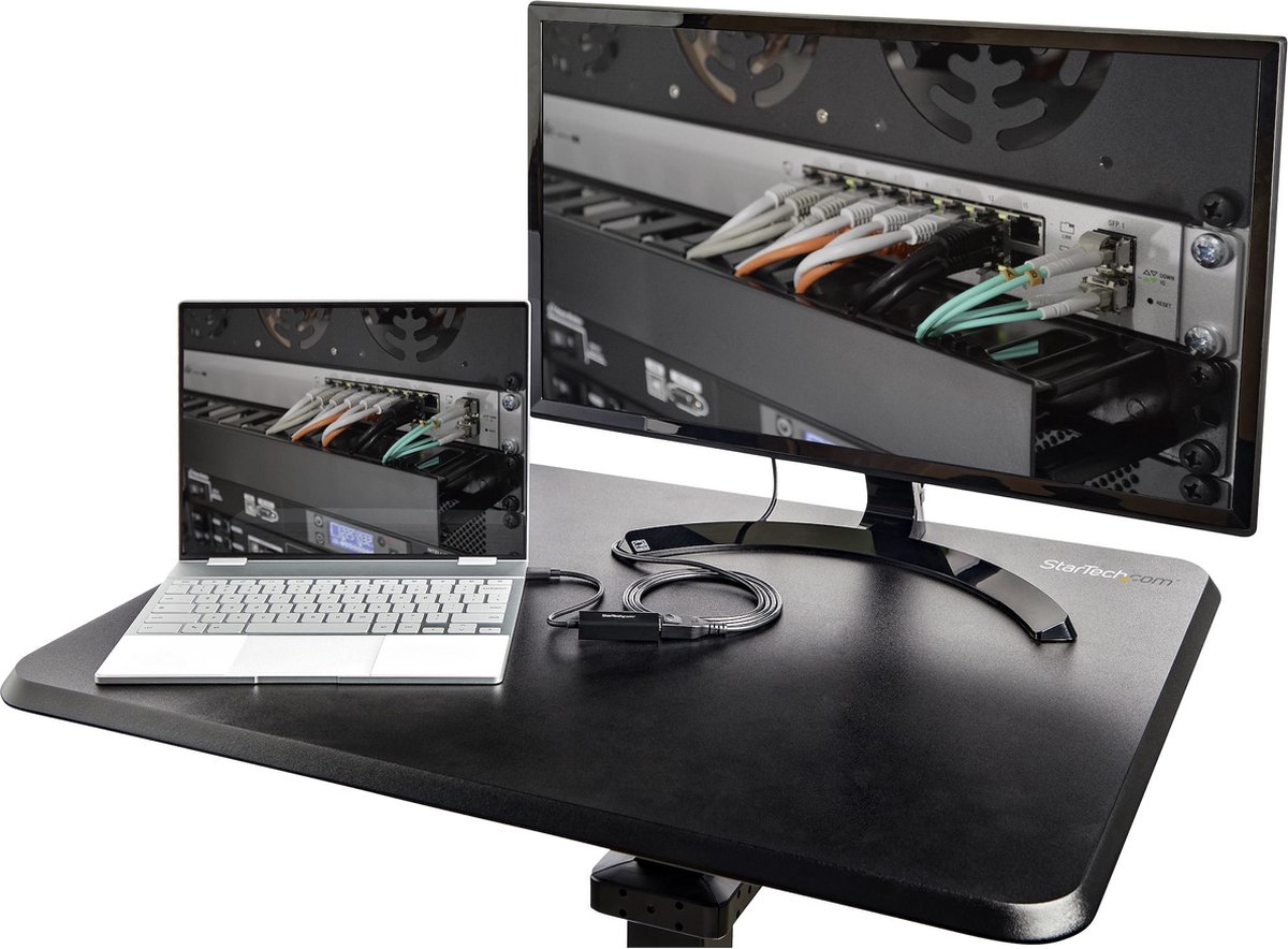 StarTech.com Mobiel Bureau Ergonomisch Zit-Sta Computermeubel op Wielen ...