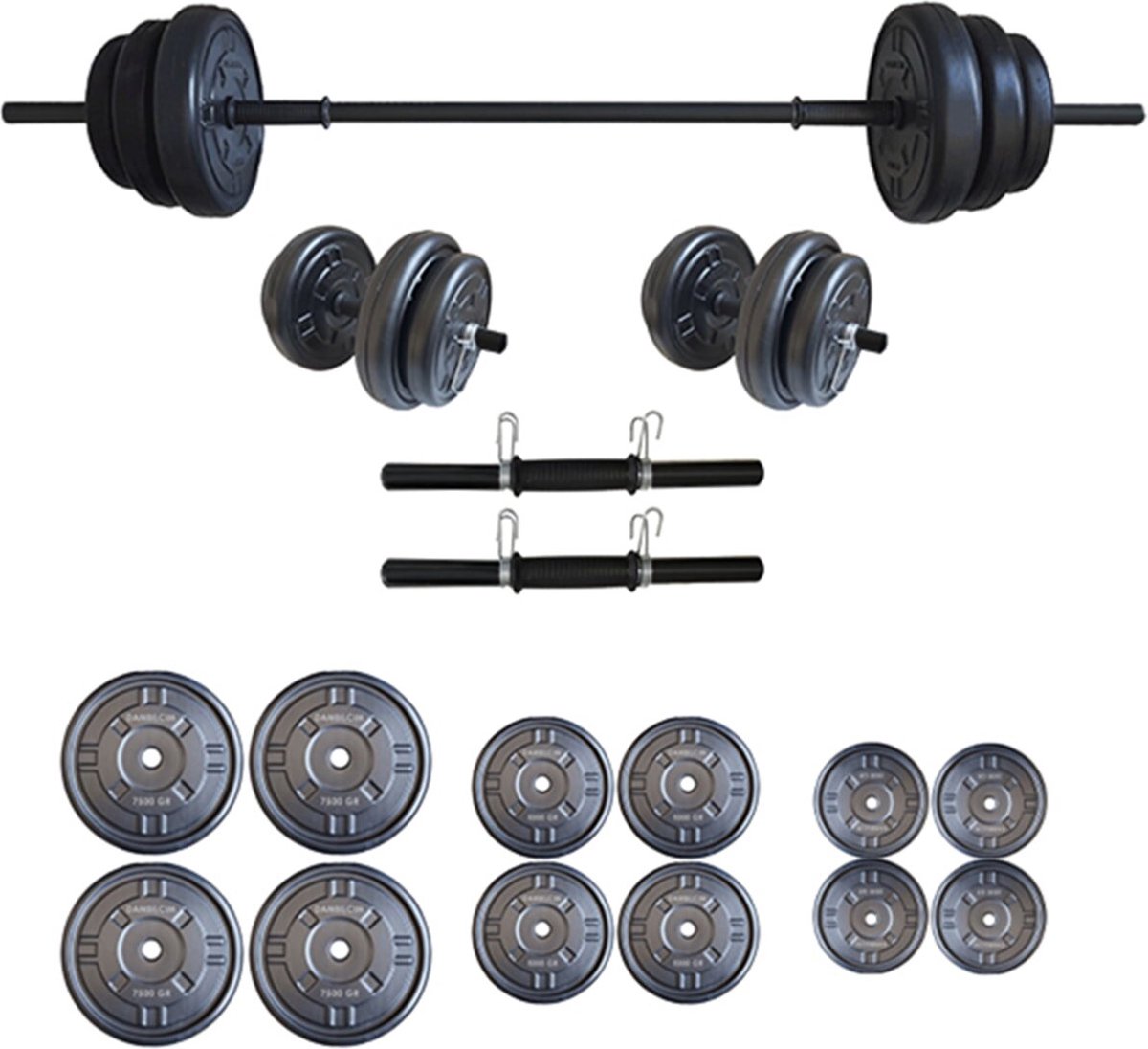 Haltères Dumbellcim® - Set d'haltères - Ensemble d'haltères - 4 x 2,5 ...