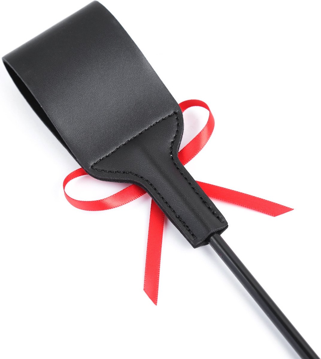 Pu leren zweep met strik - zwart | bol.com