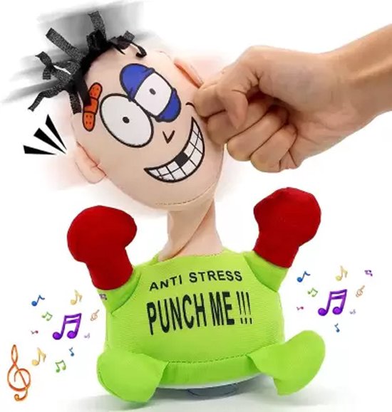 Punch Me - anti stress pop - speelgoed soft boks pop - schreeuwt bij en ...