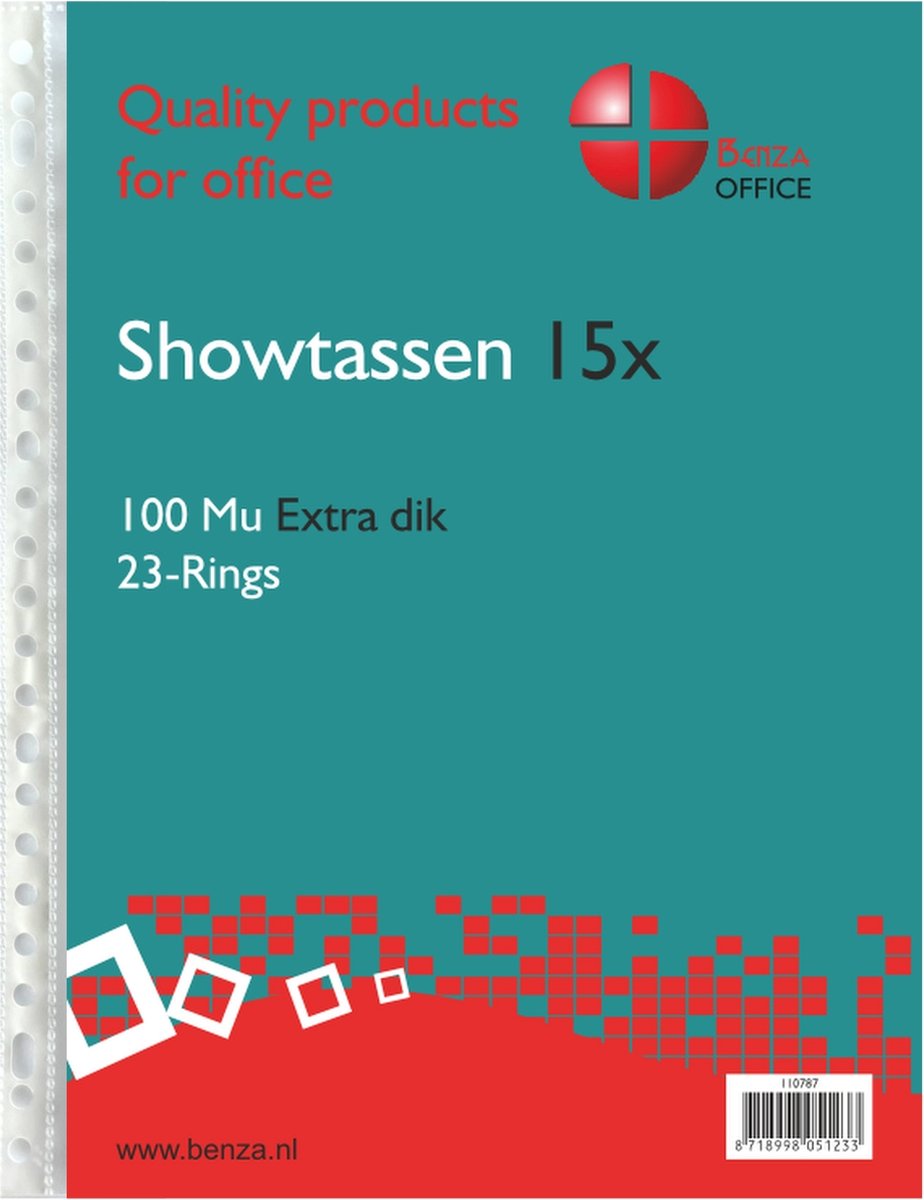 Benza Showtassen - A4 - Extra Dik - 100 Mu - Glashelder - 30 stuks | bol