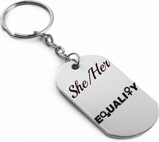 She/her gender sleutelhanger - Gender neutrale sleutelhanger ...