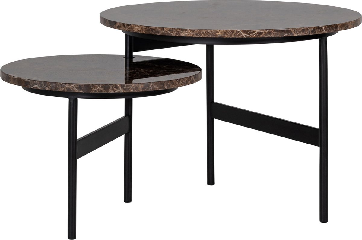 Richmond Salontafel Dalton set van 2 draaibaar (Brown) | bol.com