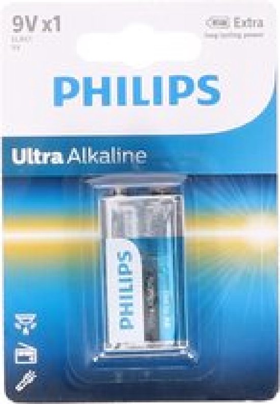 Philips 6LR61 - 9V batterij - 1 stuk | bol
