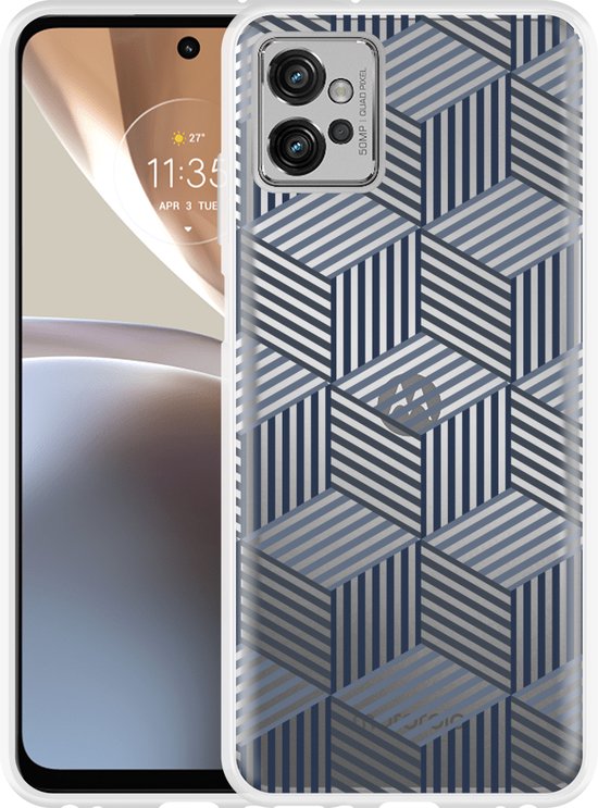 Motorola Moto G32 Hoesje Isometric Pattern - Designed by Cazy | bol