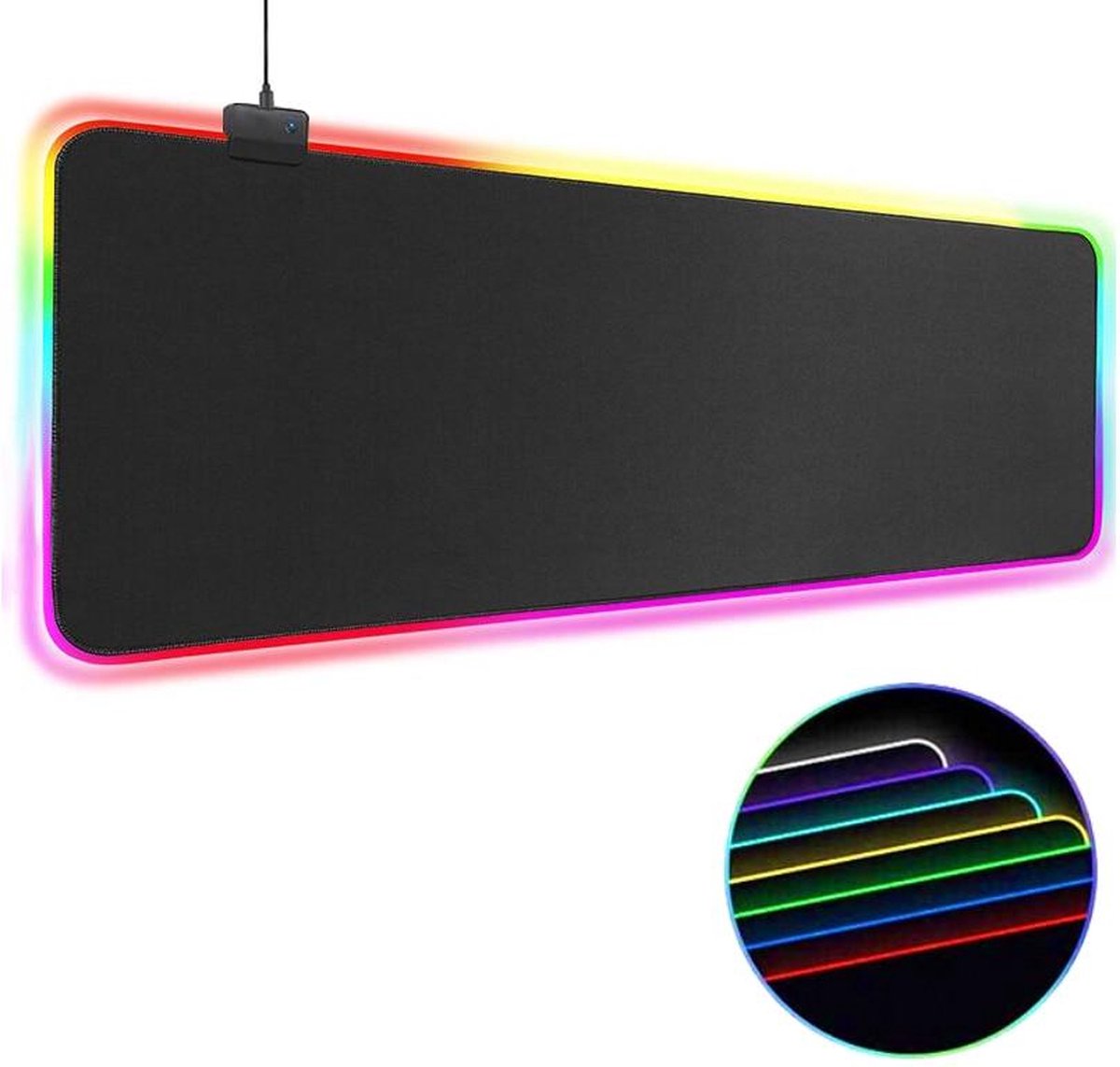 Igoods Gaming Muismat XXL - RGB LED Verlichting - Anti-Slip | bol