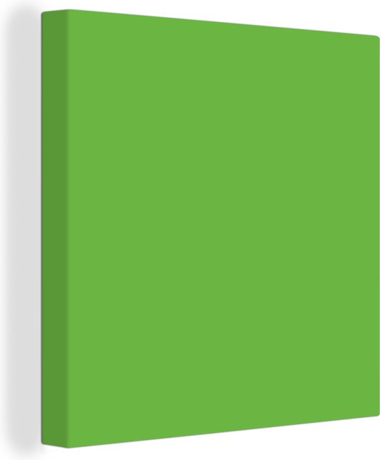 Canvas Schilderij Groen - Kleuren - Natuur - 90x90 cm - Wanddecoratie | bol