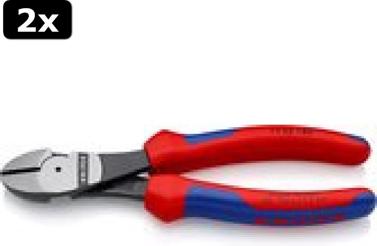 2x Knipex 7402180 Kracht Zijsnijtang - 180mm | bol.com