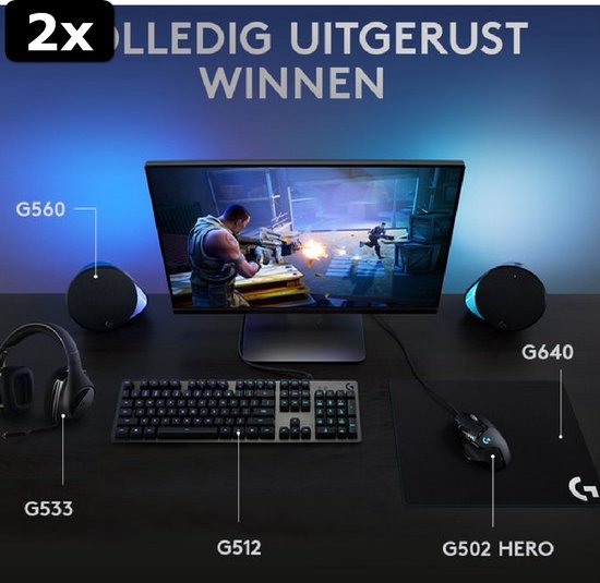 2x Logitech G512 - Mechanisch Gaming Toetsenbord - US Layout | bol.com