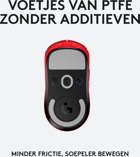 Logitech G Pro X SUPERLIGHT - Draadloze Gaming Muis - Rood | bol