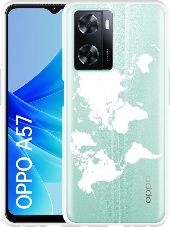 Oppo A57 Hoesje World Map - Designed by Cazy | bol